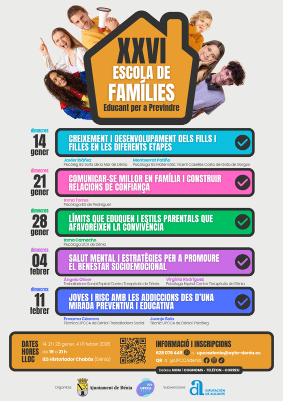 XXVI Escuela de Familias Educando para prevenir - Disfruta Denia